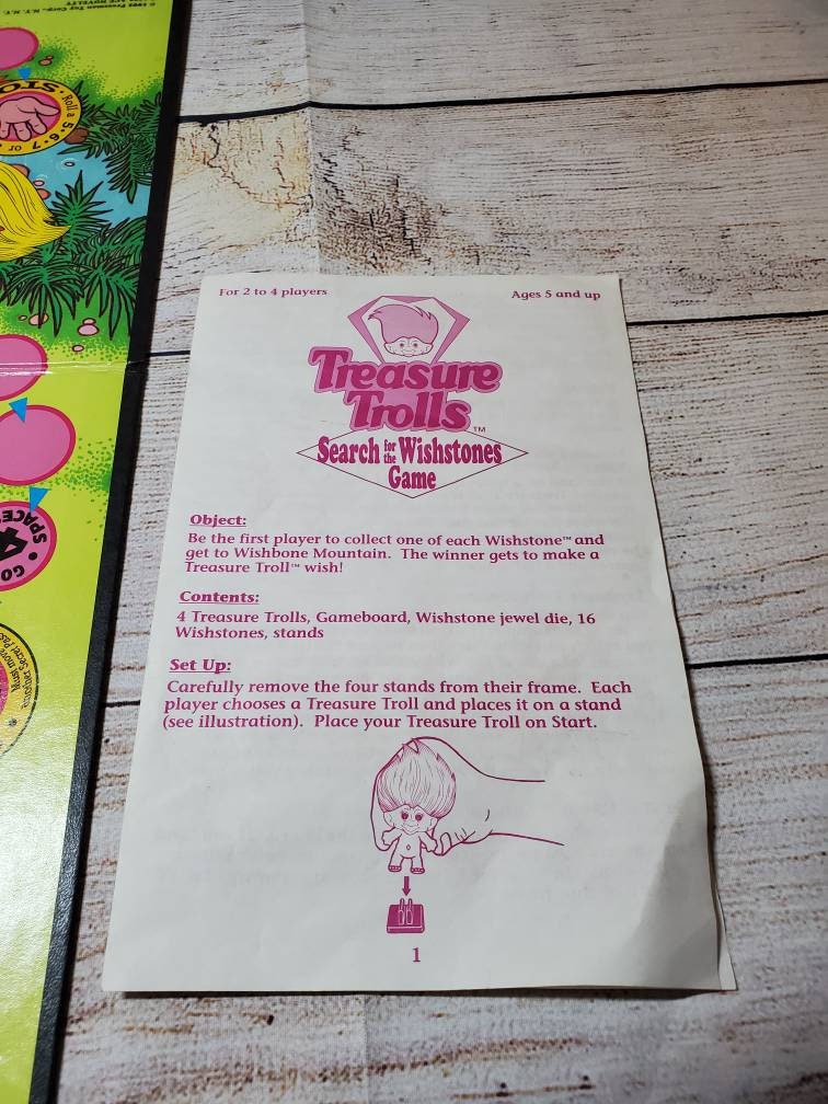 Go Toys & Games Board Games Rare Trolls The Magic Wish Game Board Game ...