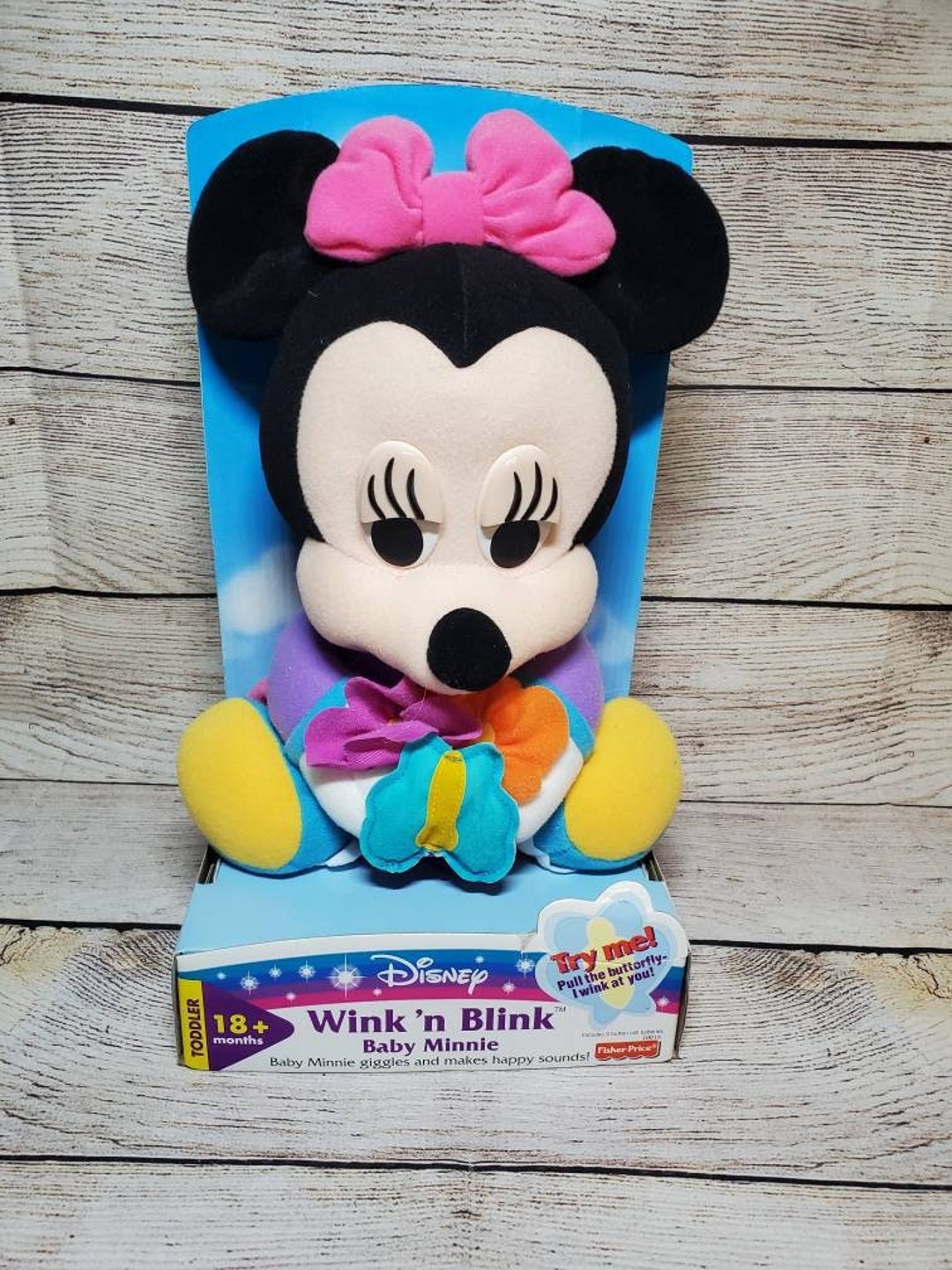 Disney Wink 'n Blink Baby Minnie NEW OLD STOCK 1998 Fisher Price - Etsy