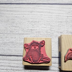 Vtg House Mouse MUDPIE Wood Rubber Stamp PAIR 1990s - Etsy