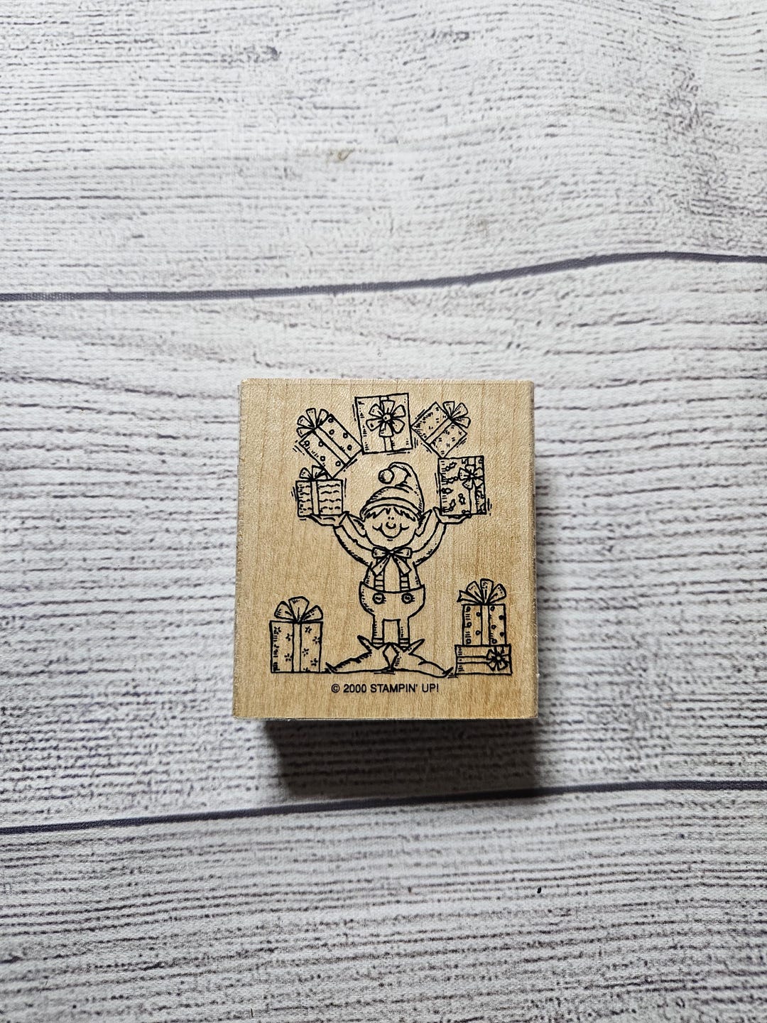 Vintage STAMPIN UP Christmas Elf Stamp - 2000 - Unused - Etsy
