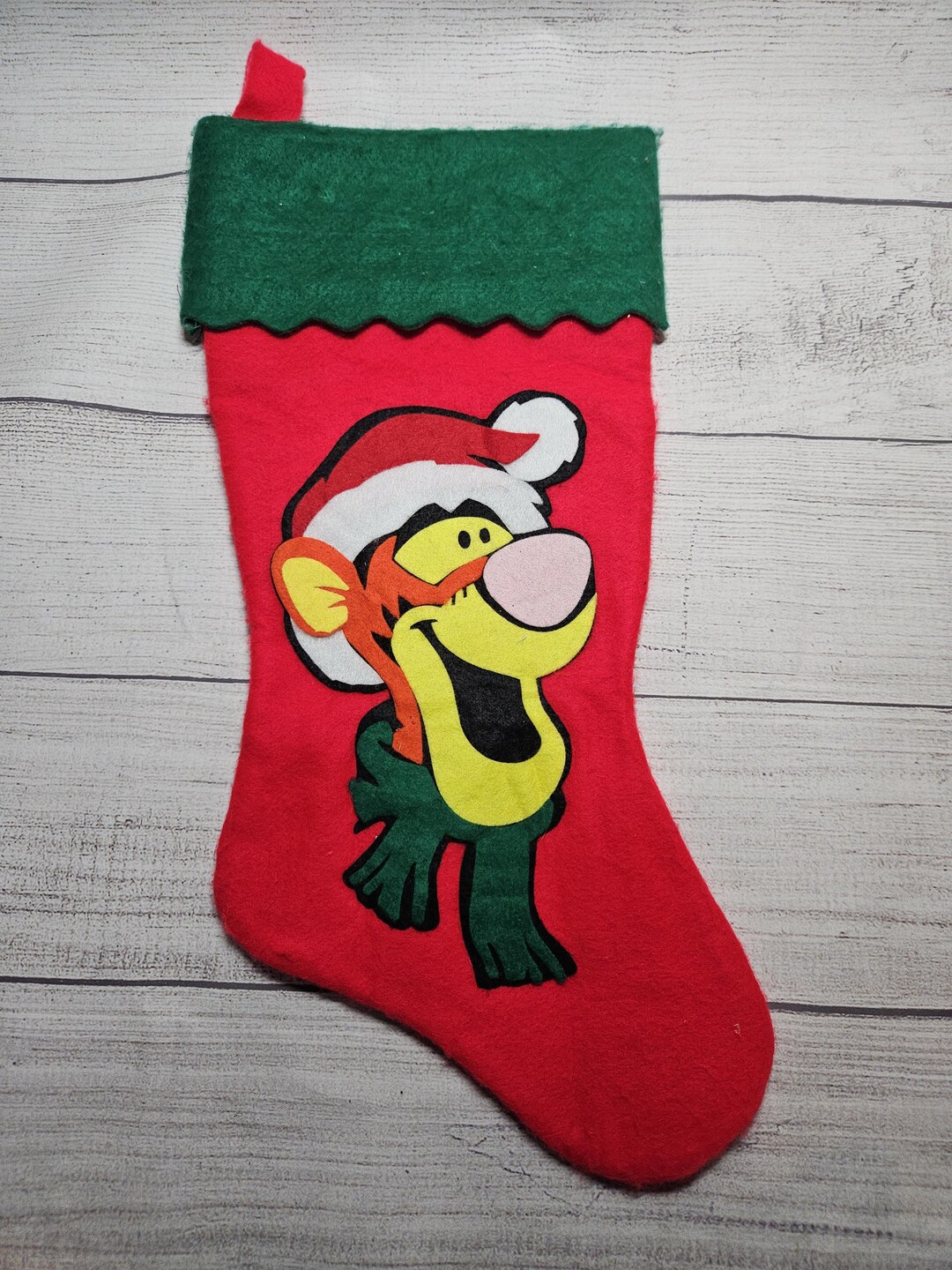 Vintage Winnie the Pooh TIGGER Disney Felt Christmas Stocking - 17 ...