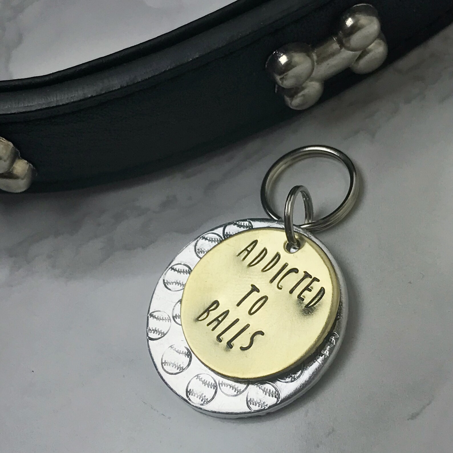 Dog Tag Addicted To Balls Dog Tag Cute Dog Tag Funny Dog | Etsy