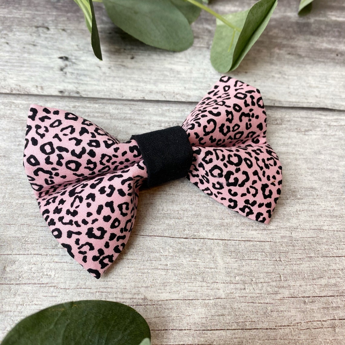 Dog Bow Tie Pink Leopard Print Bow Tie for Dogs Leopard | Etsy UK