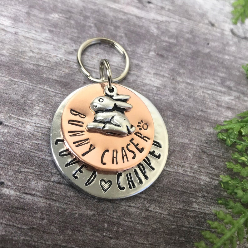 Dog Tag Bunny Chaser Dog Tag Funny Pet Tag Dog ID Tag - Etsy