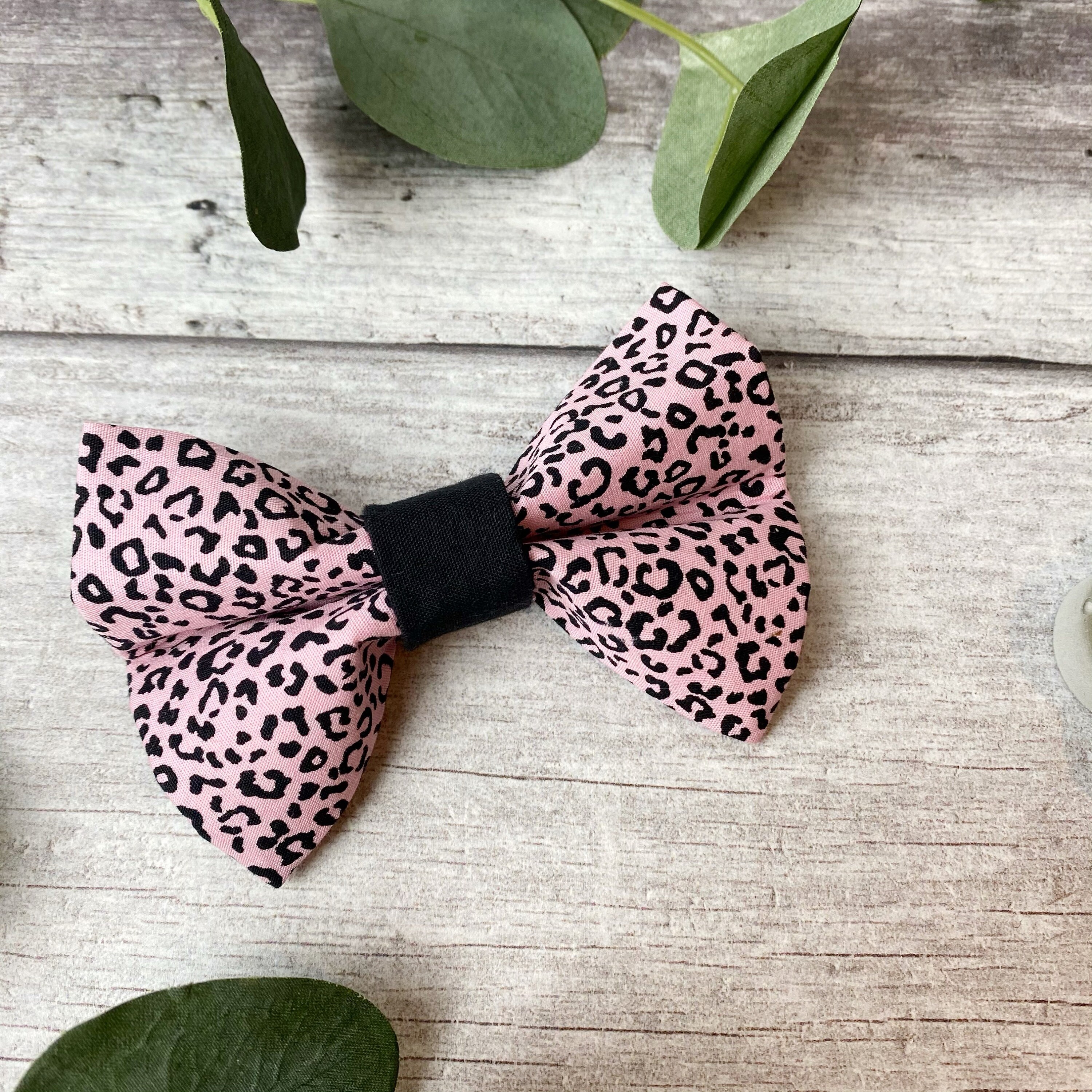 Dog Bow Tie Pink Leopard Print Bow Tie for Dogs Leopard - Etsy