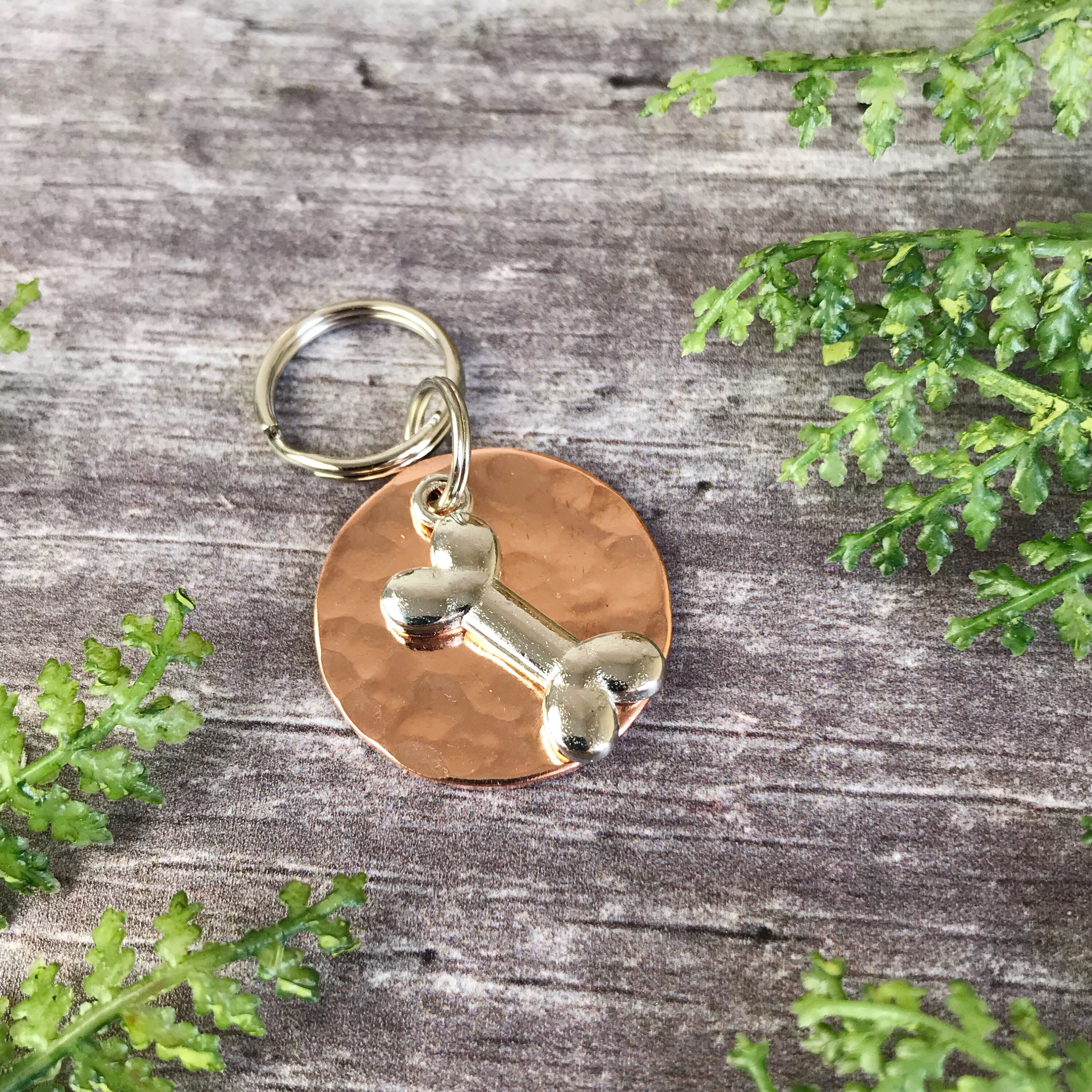 Dog Tag Big Bone Dog Tag Copper Dog Tag Dog ID Tag | Etsy