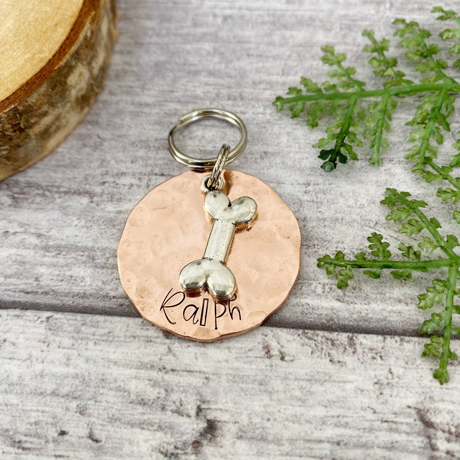 Dog Tag Big Bone Dog Tag Copper Dog Tag Dog ID Tag | Etsy