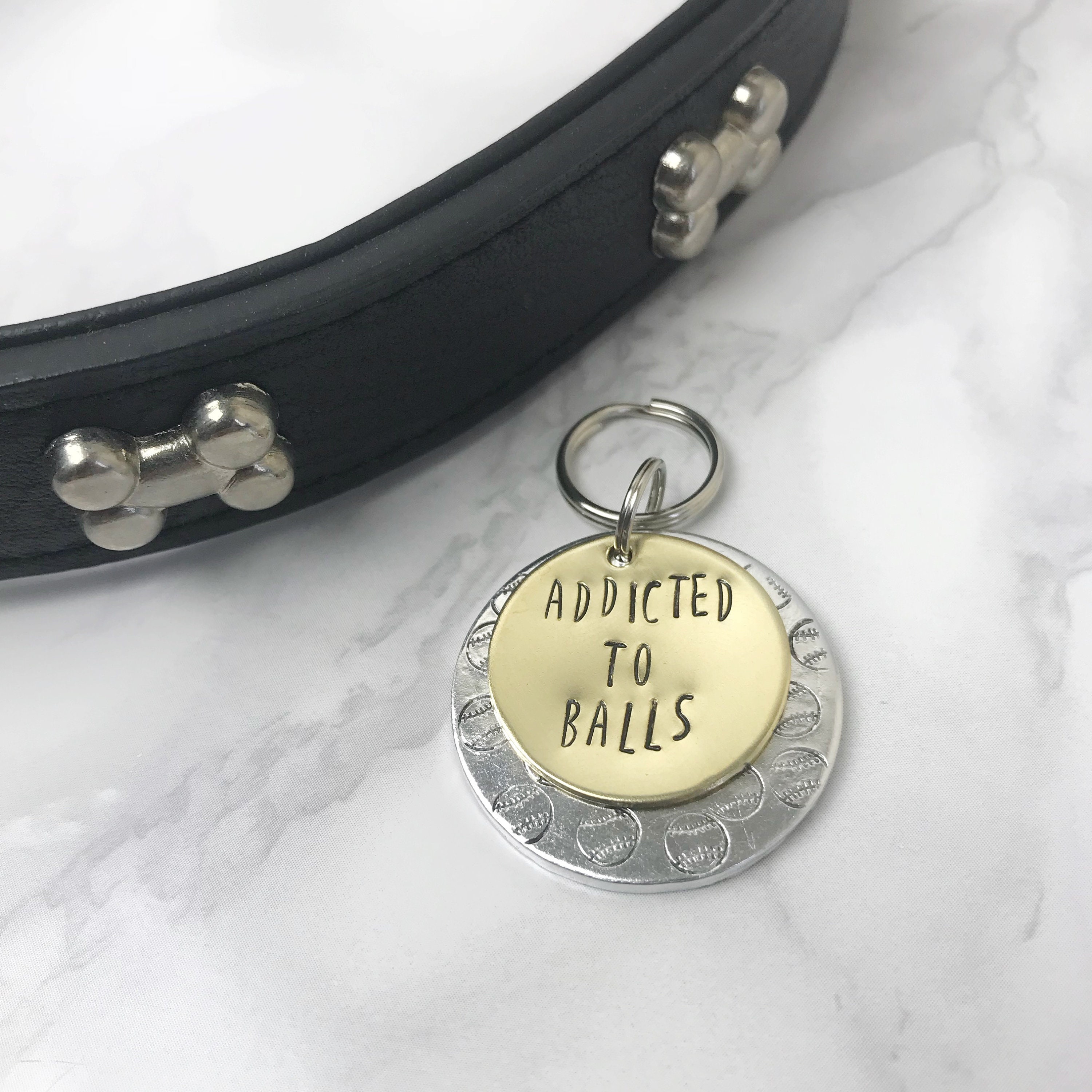 Dog Tag Addicted To Balls Dog Tag Cute Dog Tag Funny Dog | Etsy