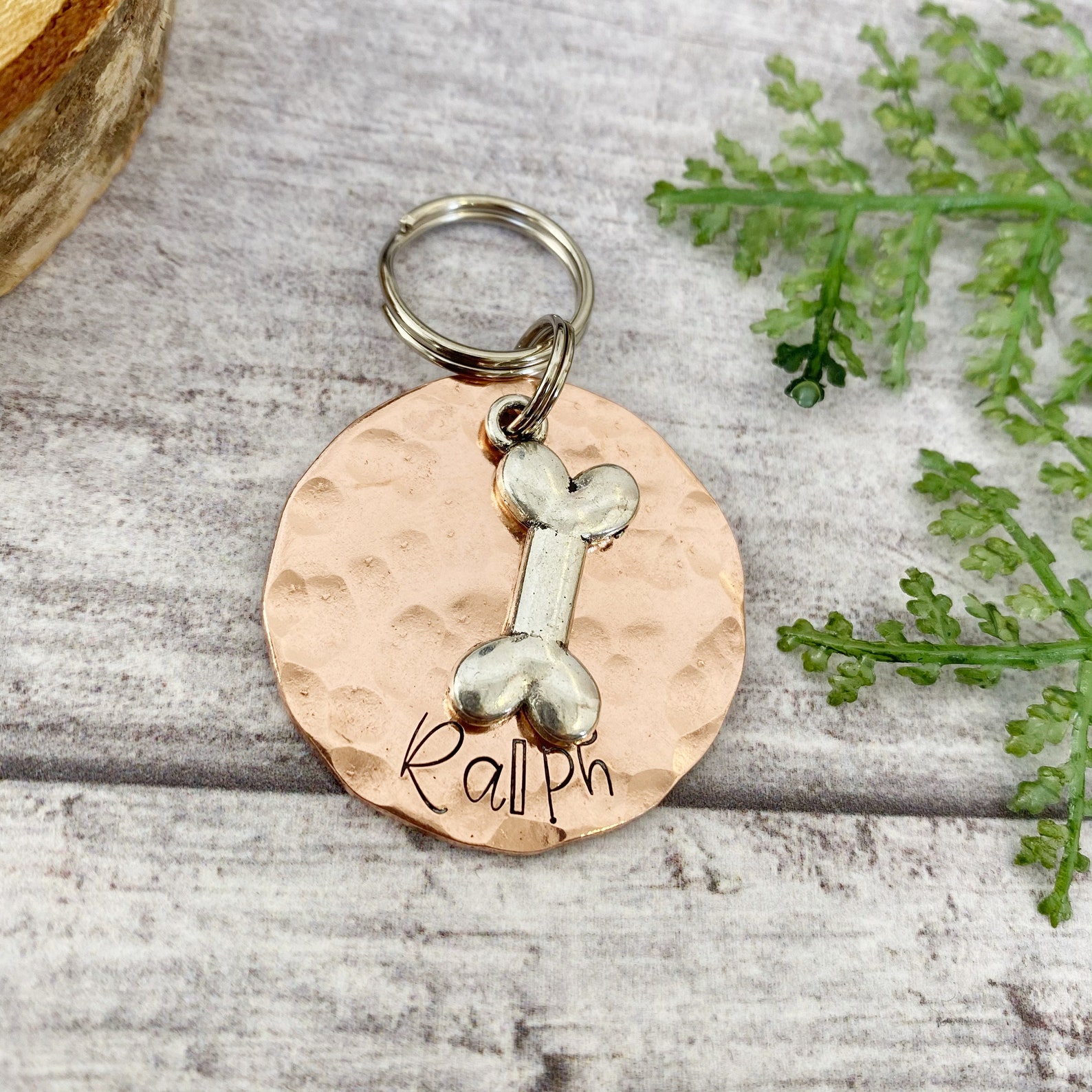 Dog Tag Big Bone Dog Tag Copper Dog Tag Dog ID Tag | Etsy