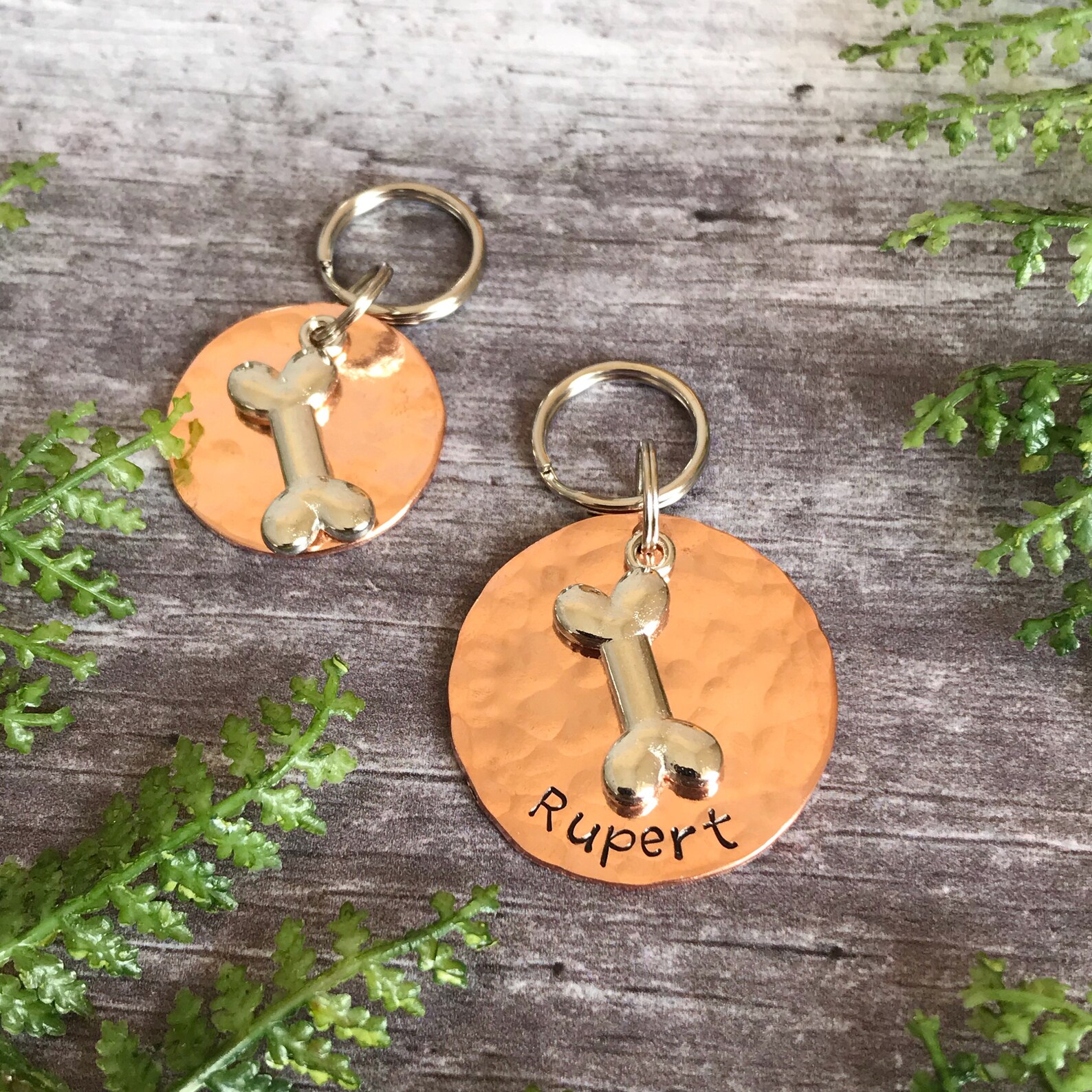 Dog Tag Big Bone Dog Tag Copper Dog Tag Dog ID Tag | Etsy