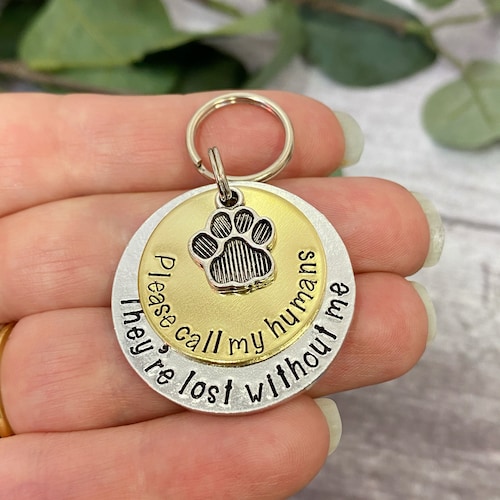 Dog Tag Call My Humans Personalised Dog Tag I'm Lost - Etsy