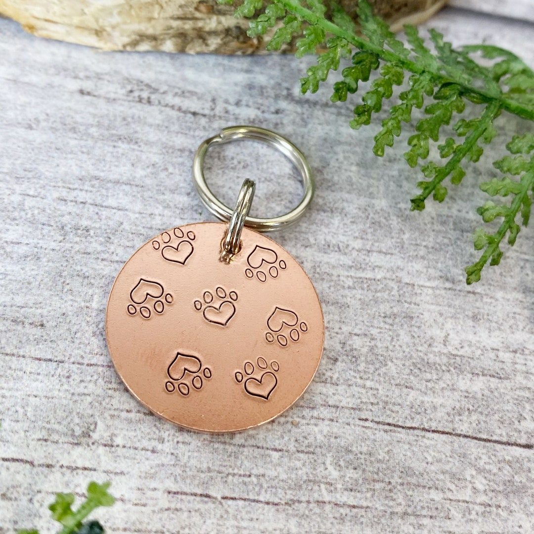 Dog Tag Baby Paw Prints Dog Tag Paw Dog Tag Puppy ID Tag Dog ID Tag Cat ...
