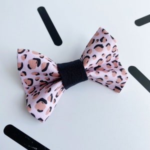 Dog Bow Tie Pink Leopard Print Bow Tie For Dogs Leopard | Etsy