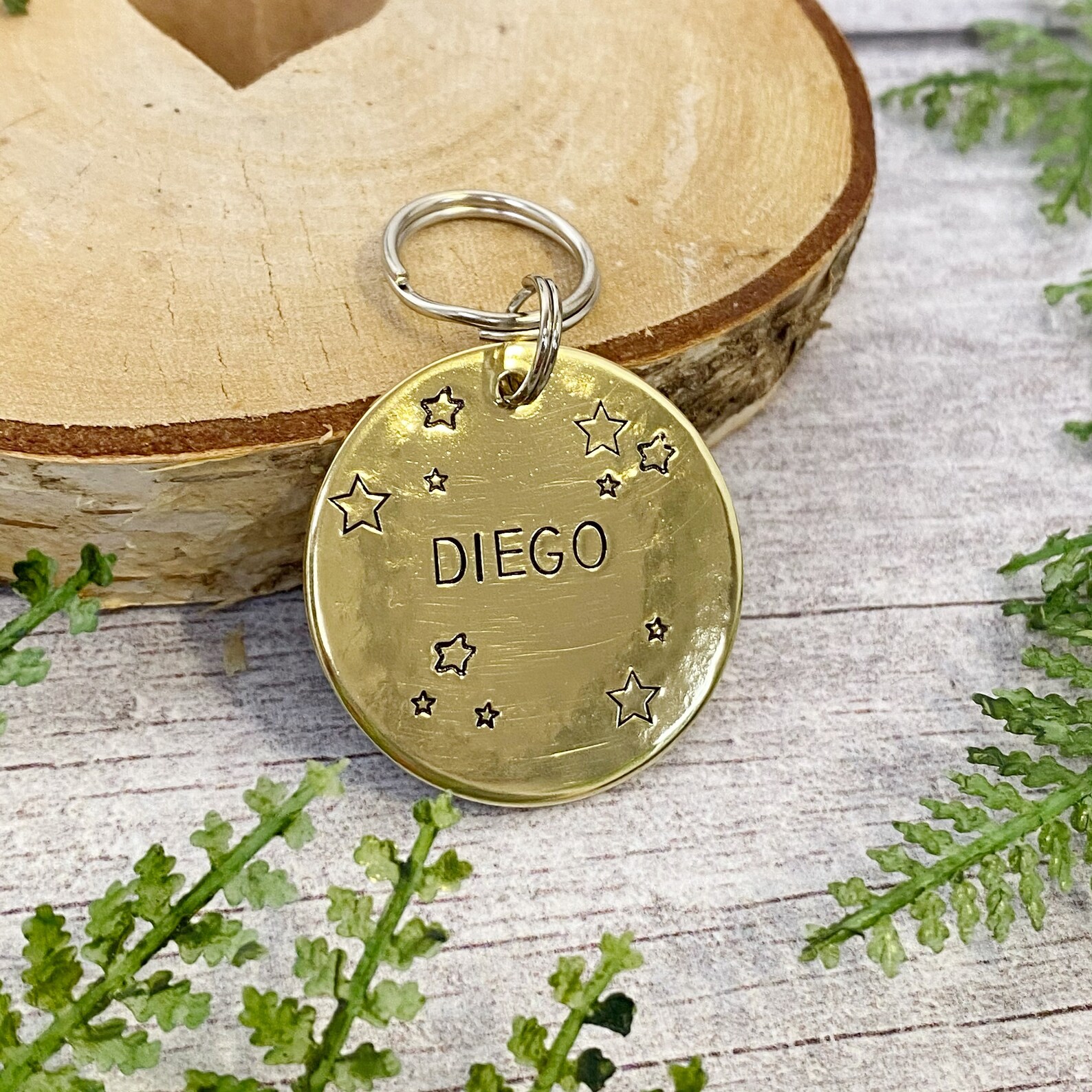 Dog Tag Shooting Stars Single Disc Dog Tag Star Dog ID Tag | Etsy