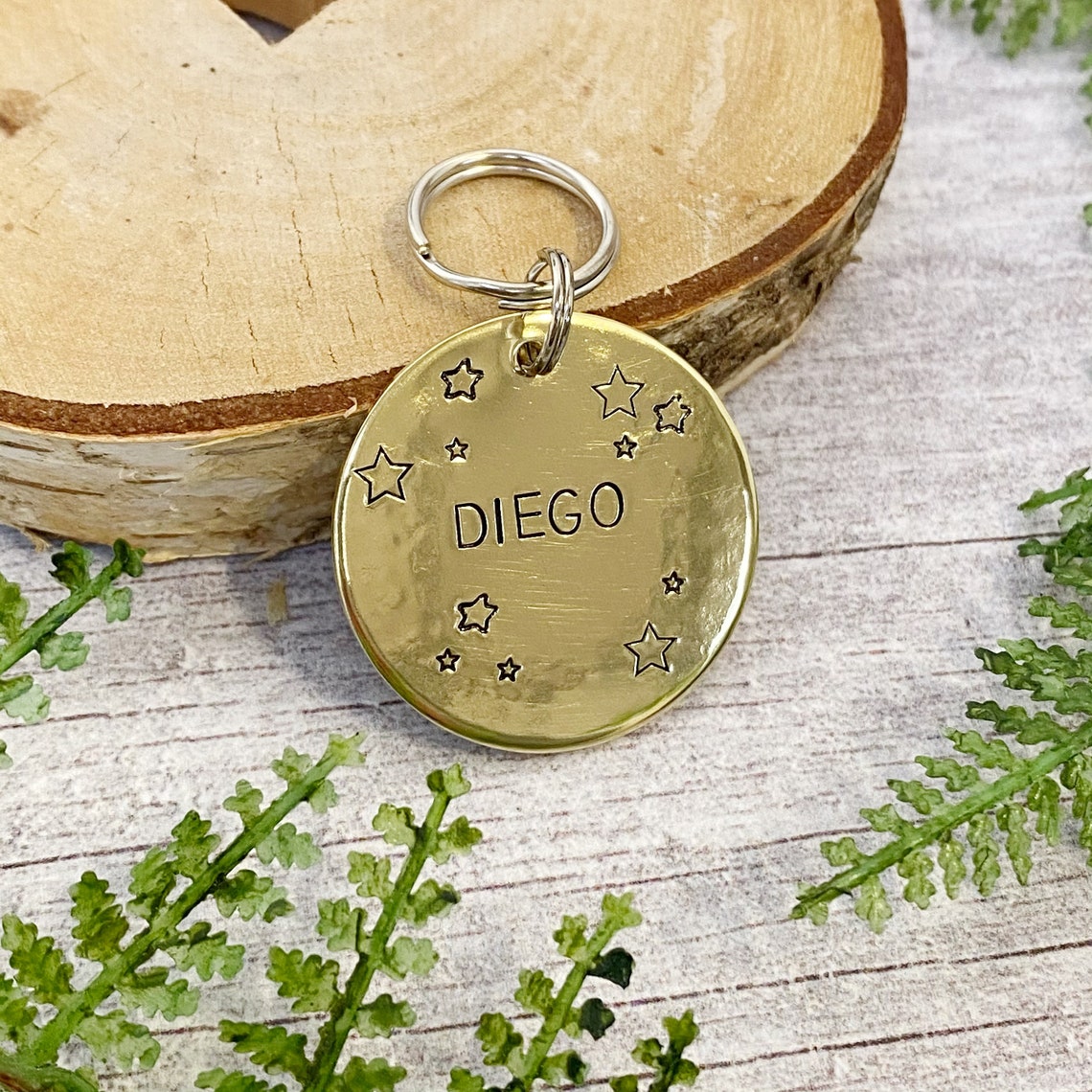 Dog Tag Shooting Stars Single Disc Dog Tag Star Dog ID Tag | Etsy