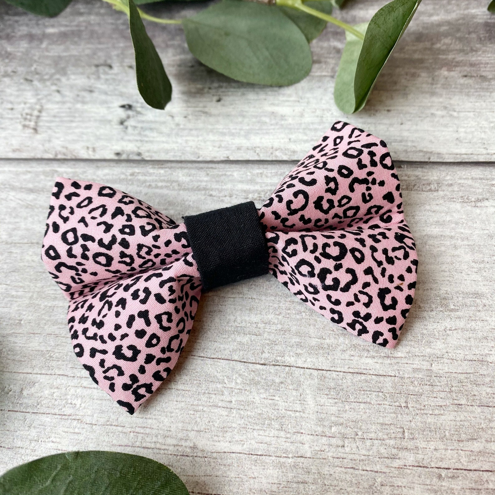 Dog Bow Tie Pink Leopard Print Bow Tie for Dogs Leopard - Etsy