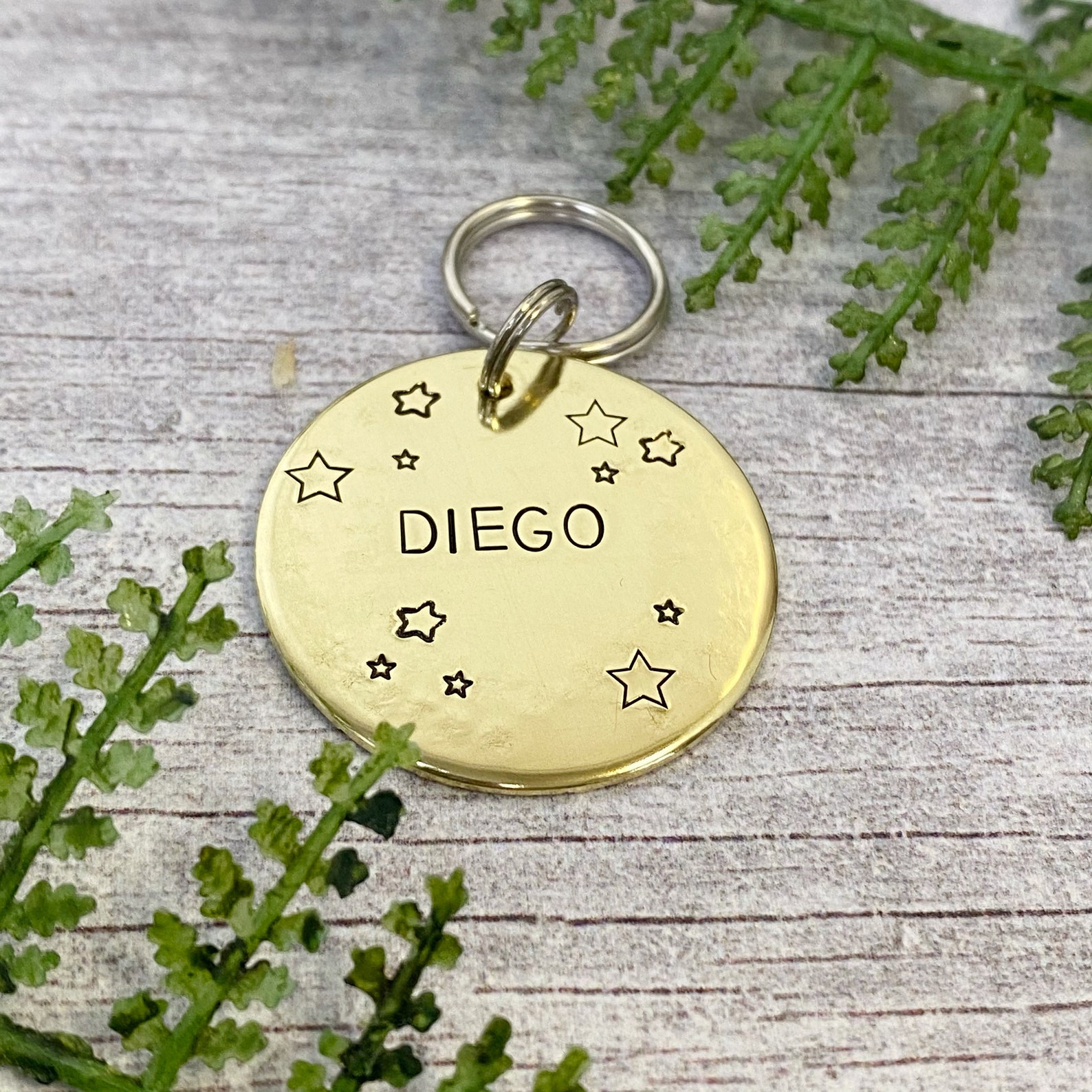 Dog Tag Shooting Stars Single Disc Dog Tag Star Dog ID Tag | Etsy