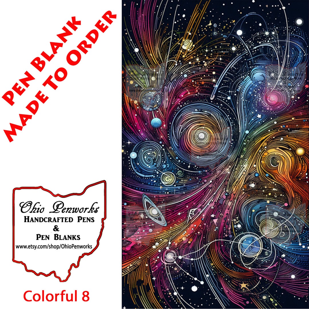 Abstract Line Drawing Alumilite Pen Blank - Intergalactic Event ...