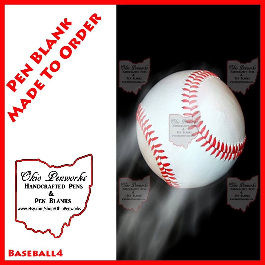 Handcrafted Alumilite Pen Blank for Baseball Enthusiasts, Made to Order ...
