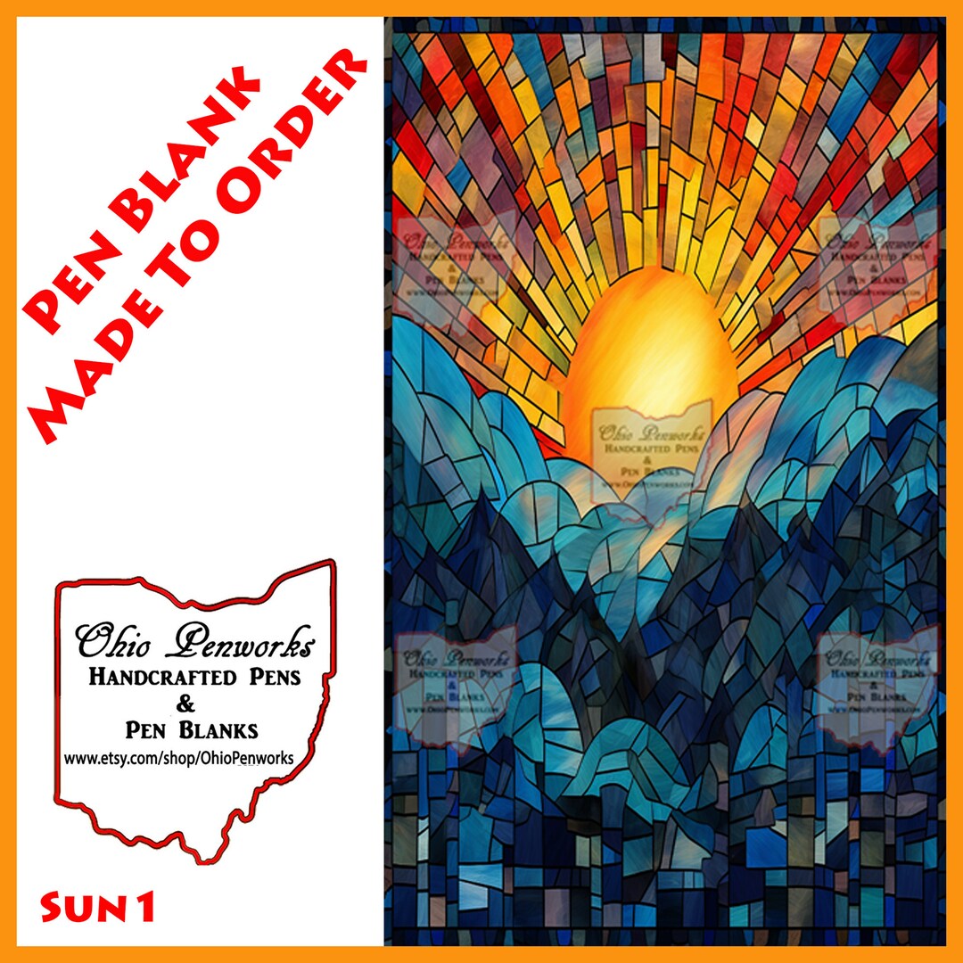 Unique Pen Making Supply: Sunset Mountain Range Pen Blank - Etsy