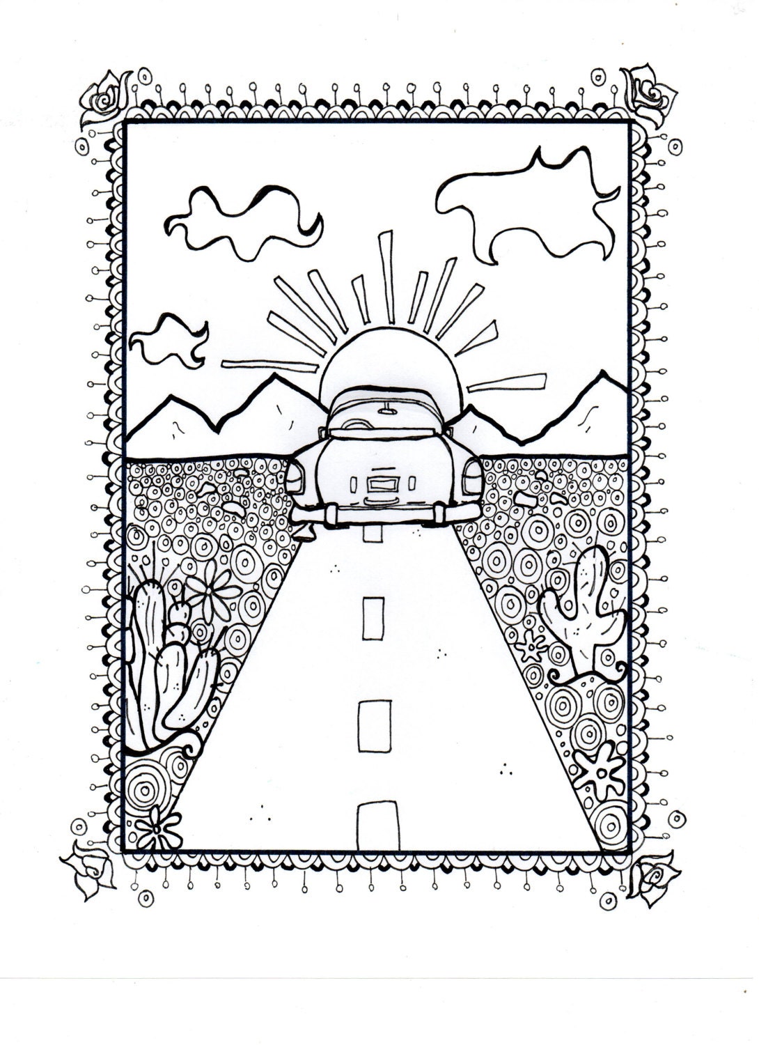 Route 66 Pages Coloring Pages