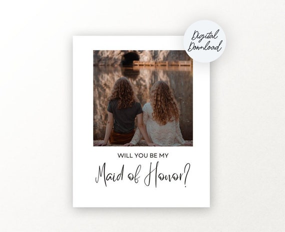 Editable Maid of Honor Card Printable Maid of Honor Card | Etsy