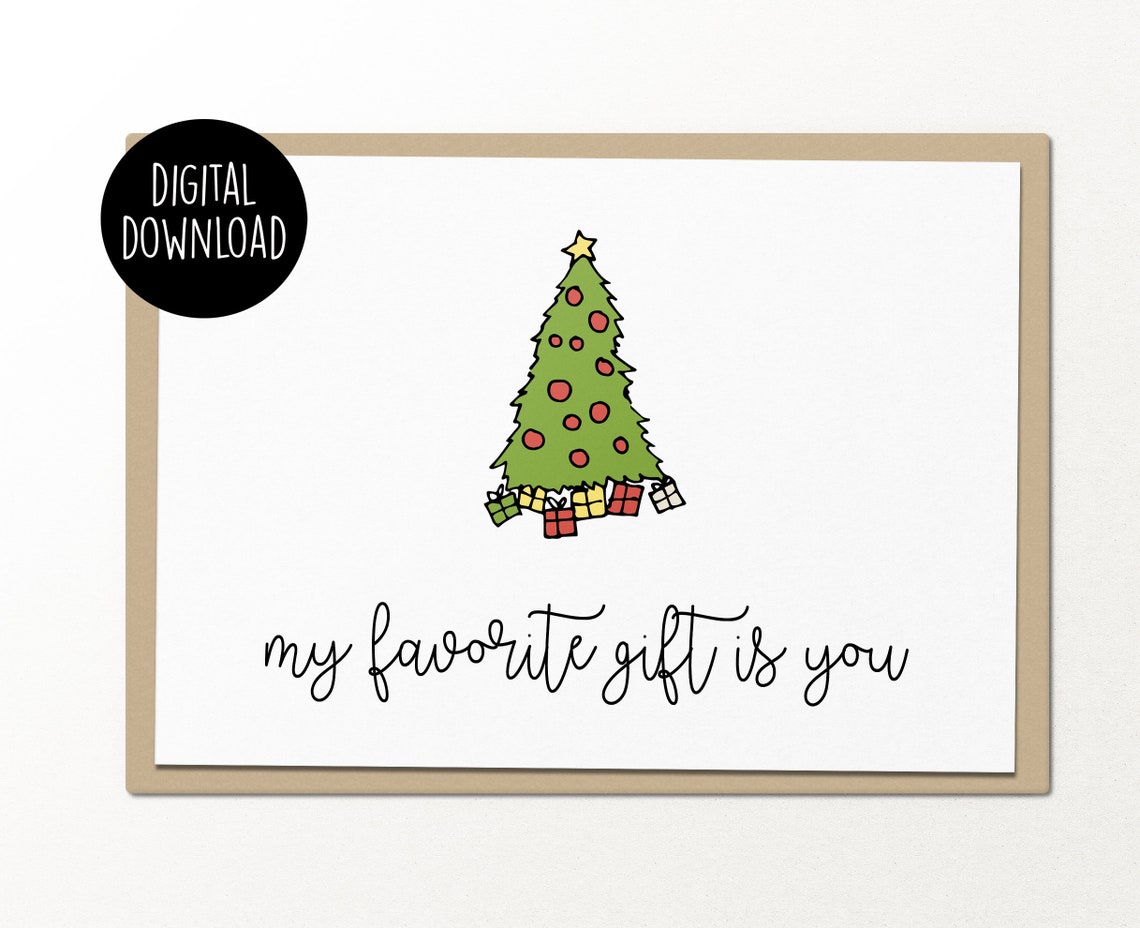 My Favorite Gift is You Printable Christmas Card Digital | Etsy