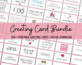 Printable Greeting Card Bundle 600 Cards Bundle Sale - Etsy