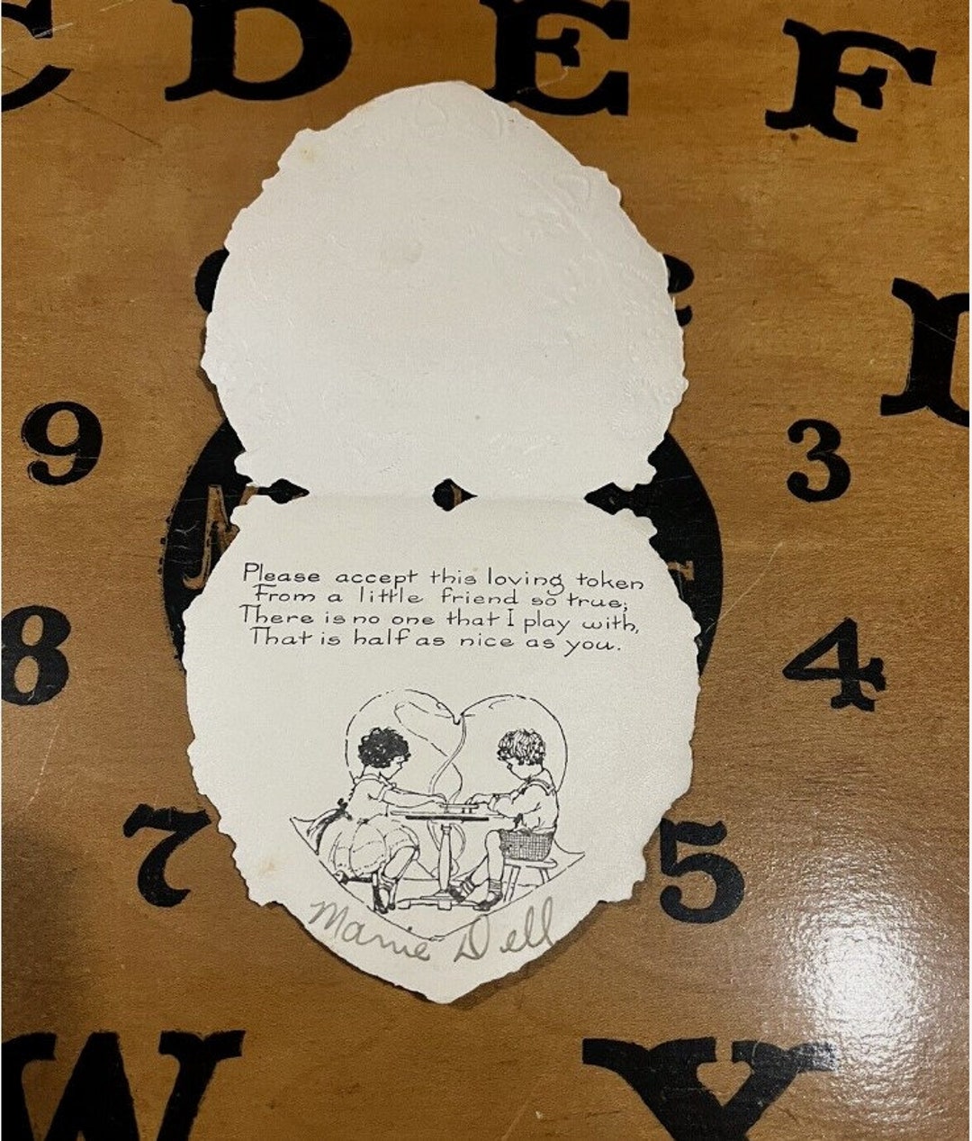 Vintage 1920's Ouija Board Valentine Card Antique Love Romance Gift ...