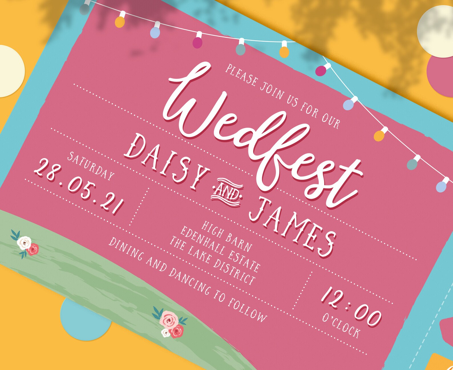 Wedfest Invitation Festival Wedding Invitation Tipi Wedding - Etsy UK