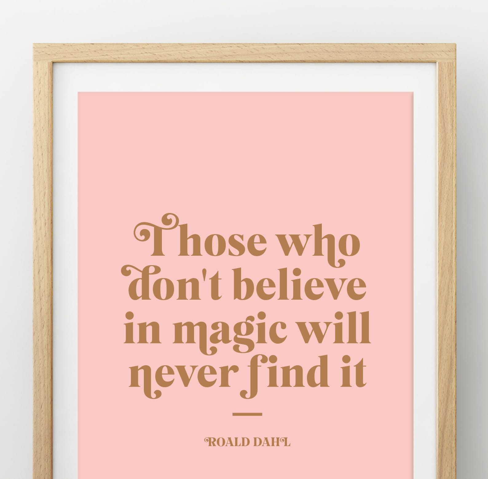 Roald Dahl Quote Print: Magic Typography, Nursery Wall Art - Etsy UK