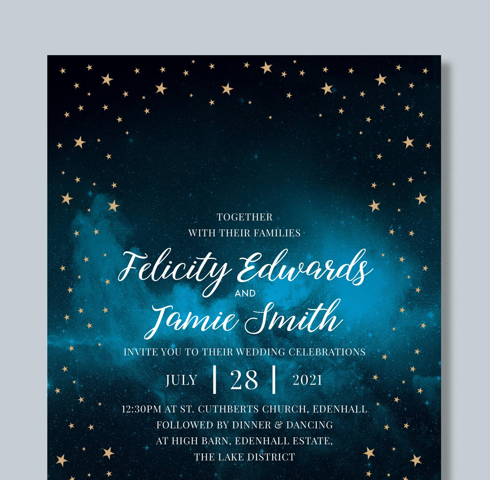 Celestial Wedding Invitation Wedding Invitation Template | Etsy