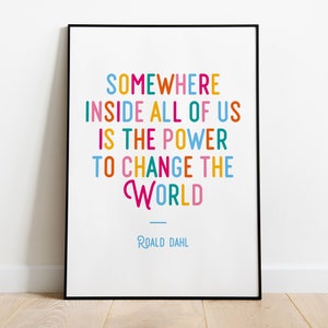 Roald Dahl Print, Roald Dahl Quote, Roald Dahl Wall Art, Nursery Wall ...