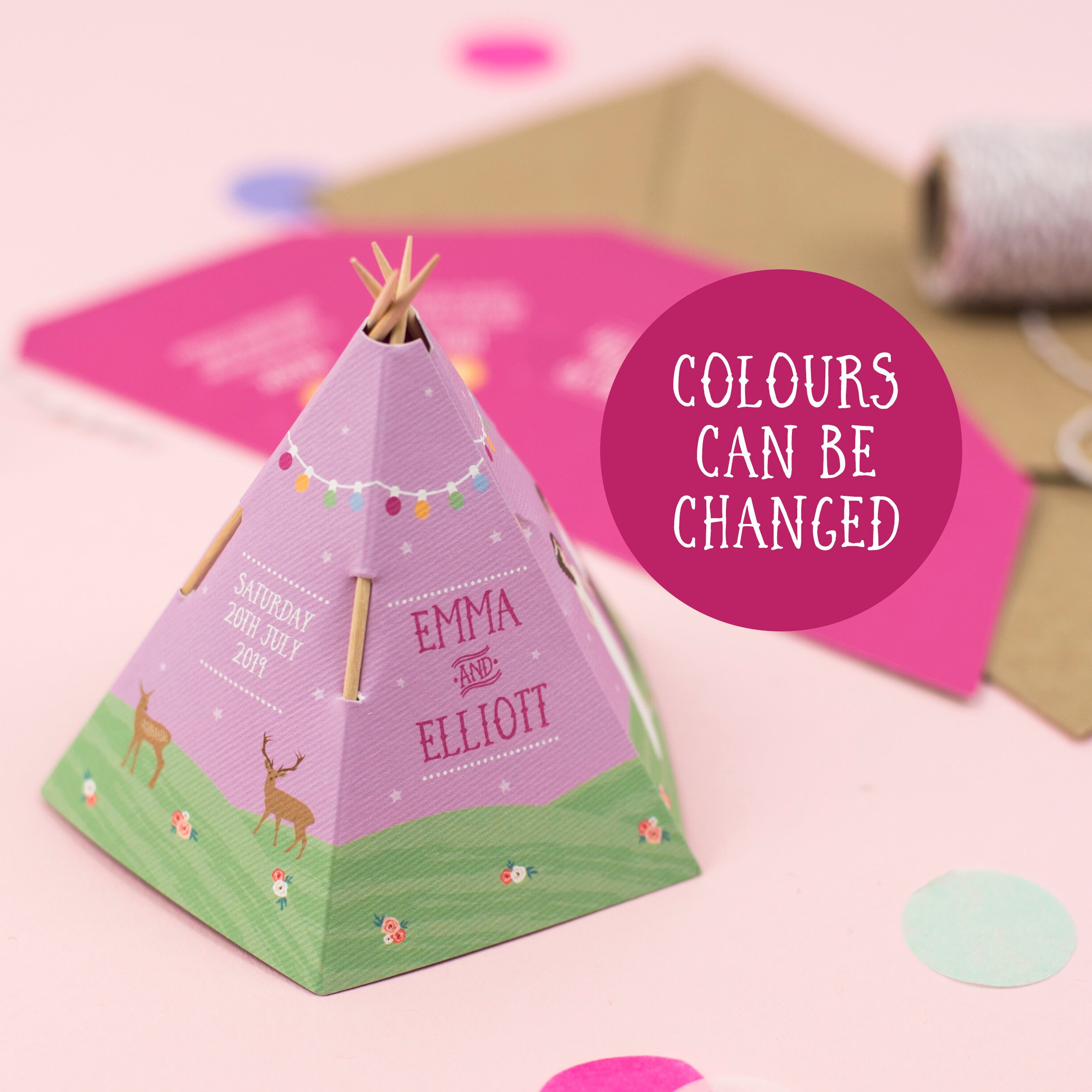 Tipi Wedding Invitation 3D Tipi Festival Wedding Invitation - Etsy UK