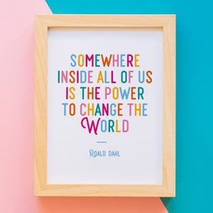 Roald Dahl Print, Roald Dahl Quote, Roald Dahl Wall Art, Nursery Wall ...