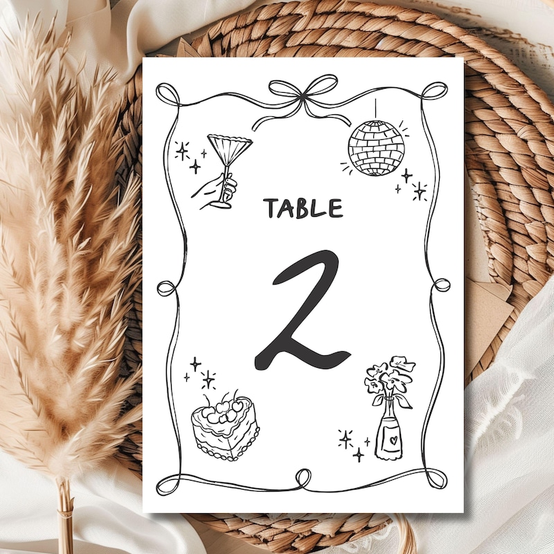 A5 Printed Table Numbers - Etsy UK