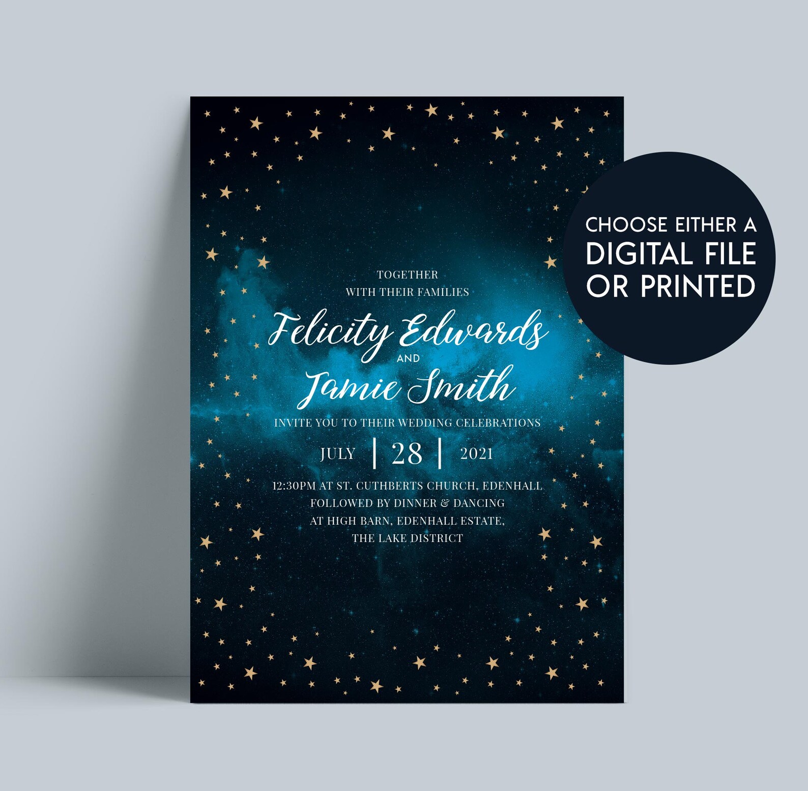 Celestial Wedding Invitation Wedding Invitation Template | Etsy