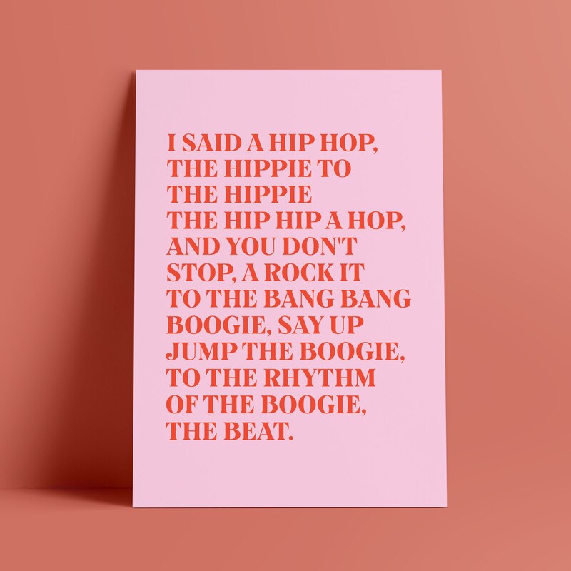 Rap Lyrics Wall Art - Etsy
