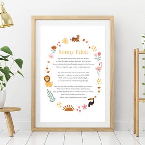 Personalised New Baby Birth Print, New Baby Gift, Personalised Name ...