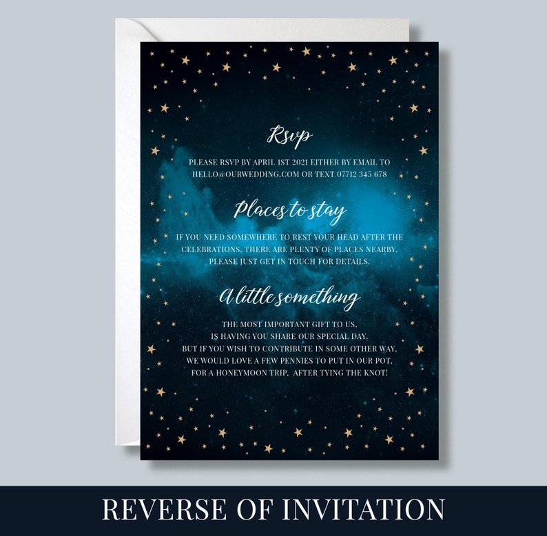 Celestial Wedding Invitation Wedding Invitation Template | Etsy