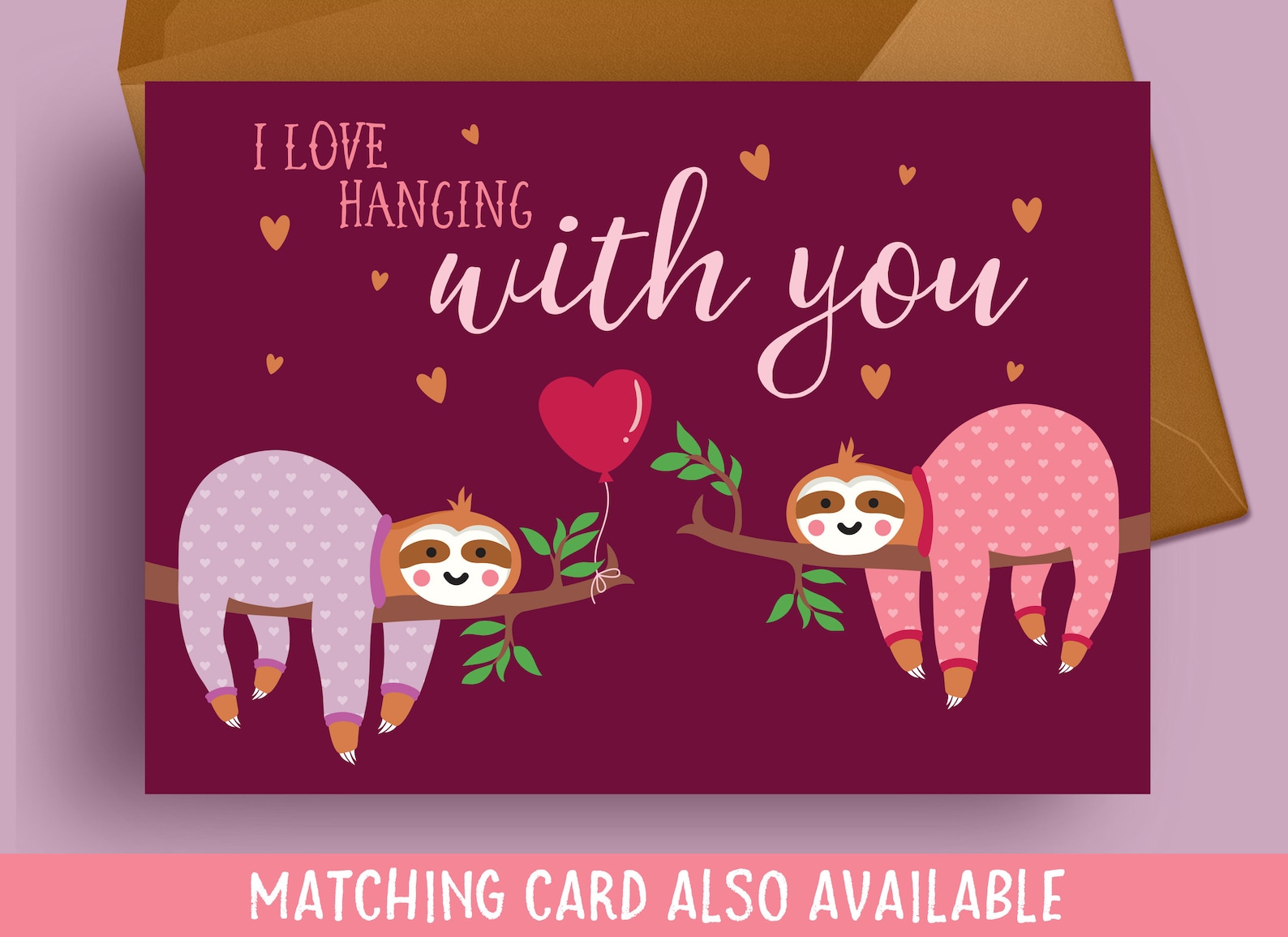 Sloth Wrapping Paper, Sloth Gift Wrap, Valentines, Animal Wrapping ...