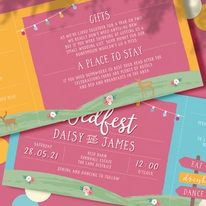 Wedfest Invitation, Festival Wedding Invitation, Tipi Wedding ...