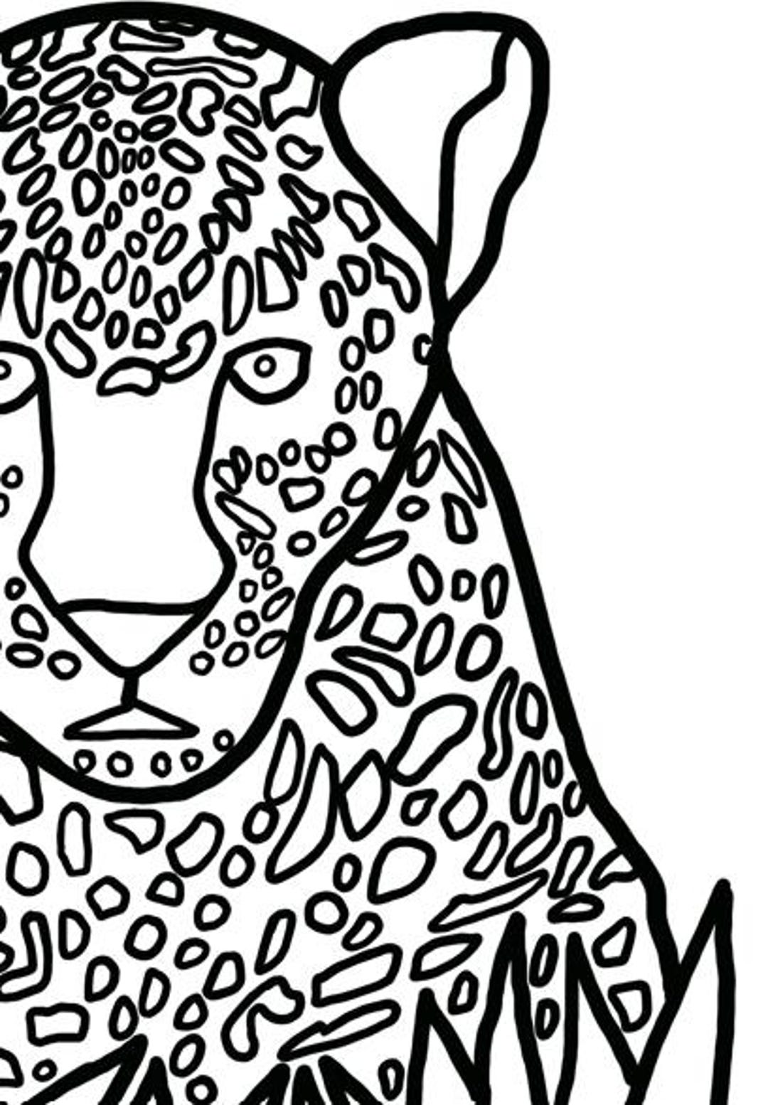 Minimalist Coloring Page Calming Animal Coloring Page for Kids 5 Page ...