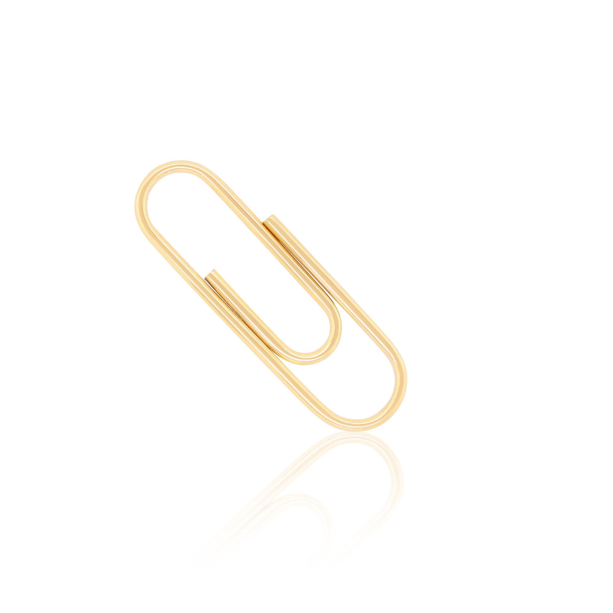 14kt Yellow Gold Paperclip Charm Holder P200 | Etsy