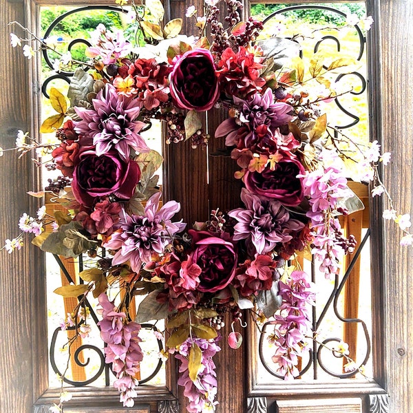 Purple Fall Wreath - Etsy