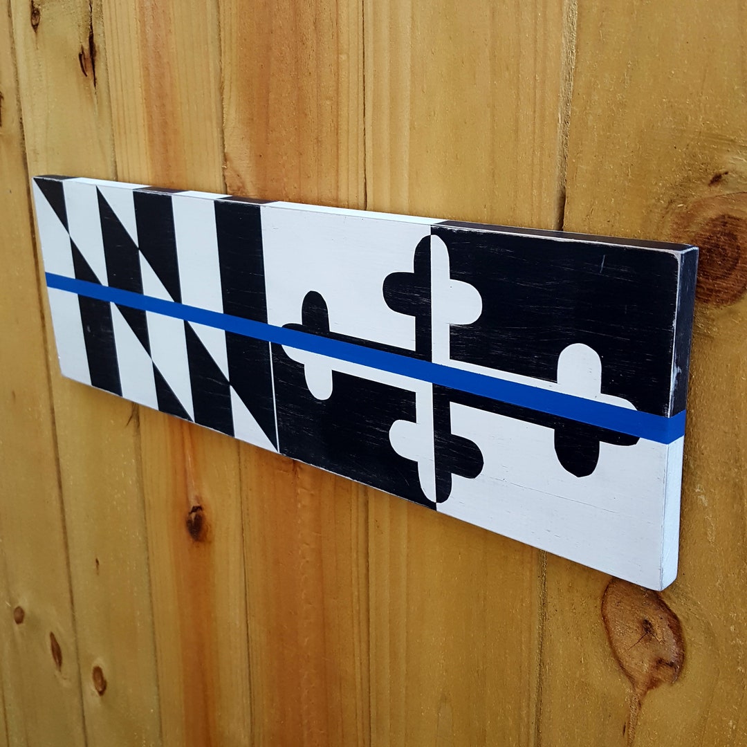 Thin Blue Line, Maryland Flag, Maryland State Flag, Maryland Flag Wall ...