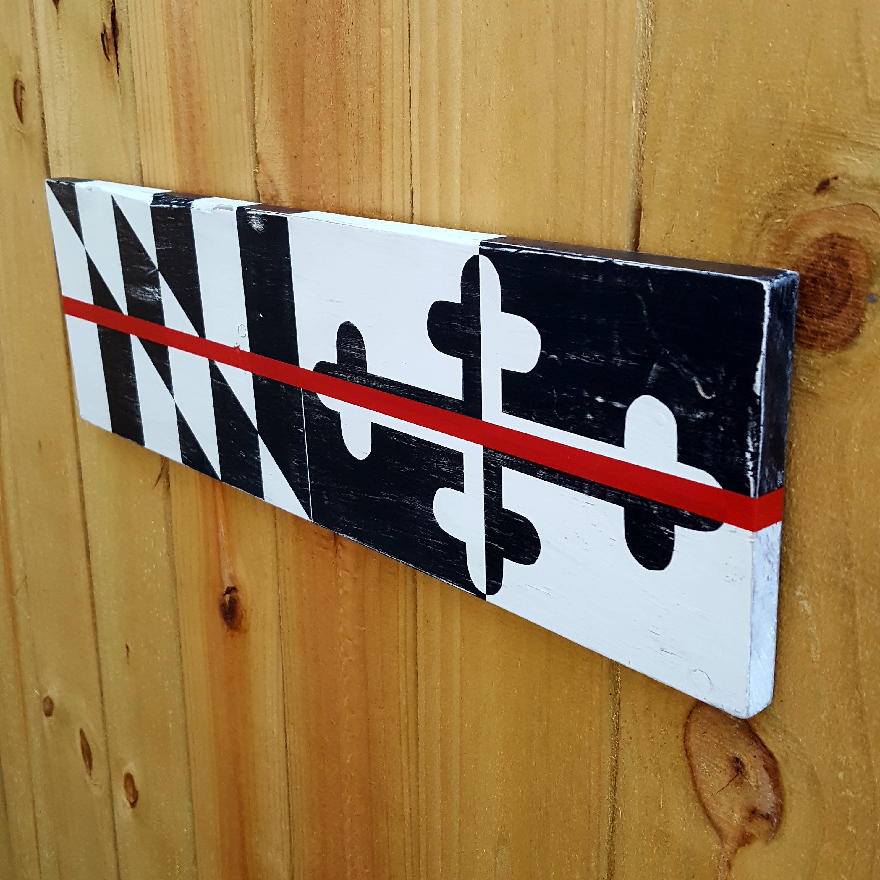 Thin Red Line Maryland Flag Maryland State Flag Maryland - Etsy