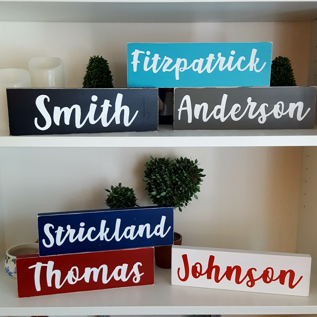 Customizable Shelf Sitter - Personalized Rustic Wood Sign - Etsy