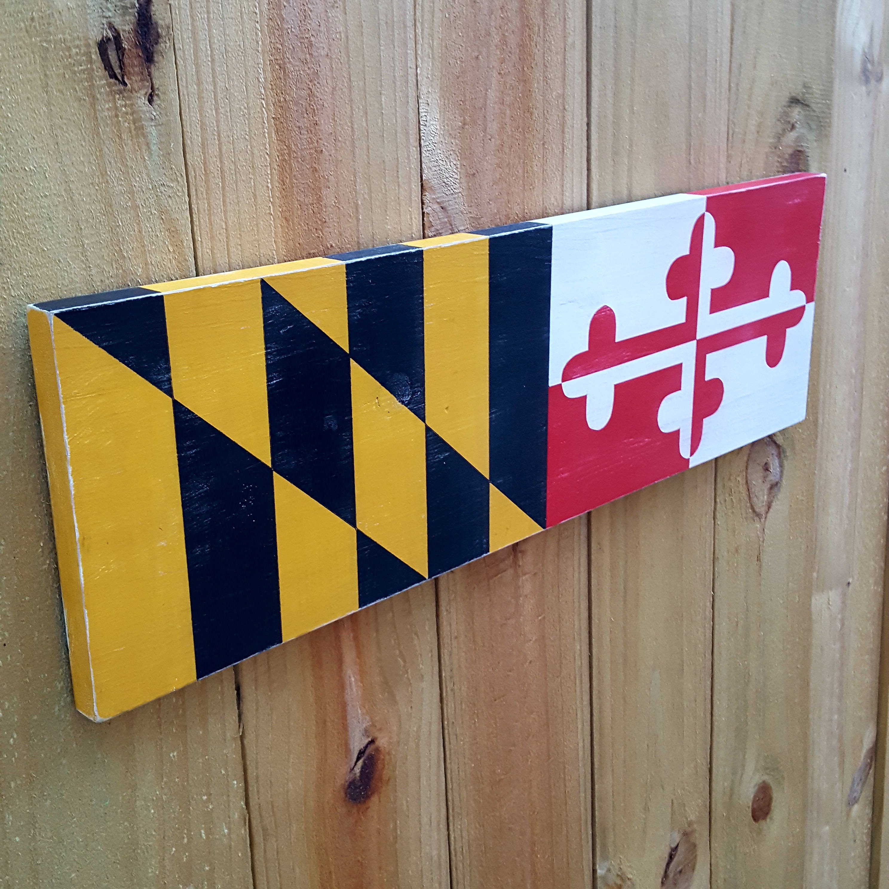 Maryland Flag Maryland State Flag Wall Art Maryland Wall | Etsy