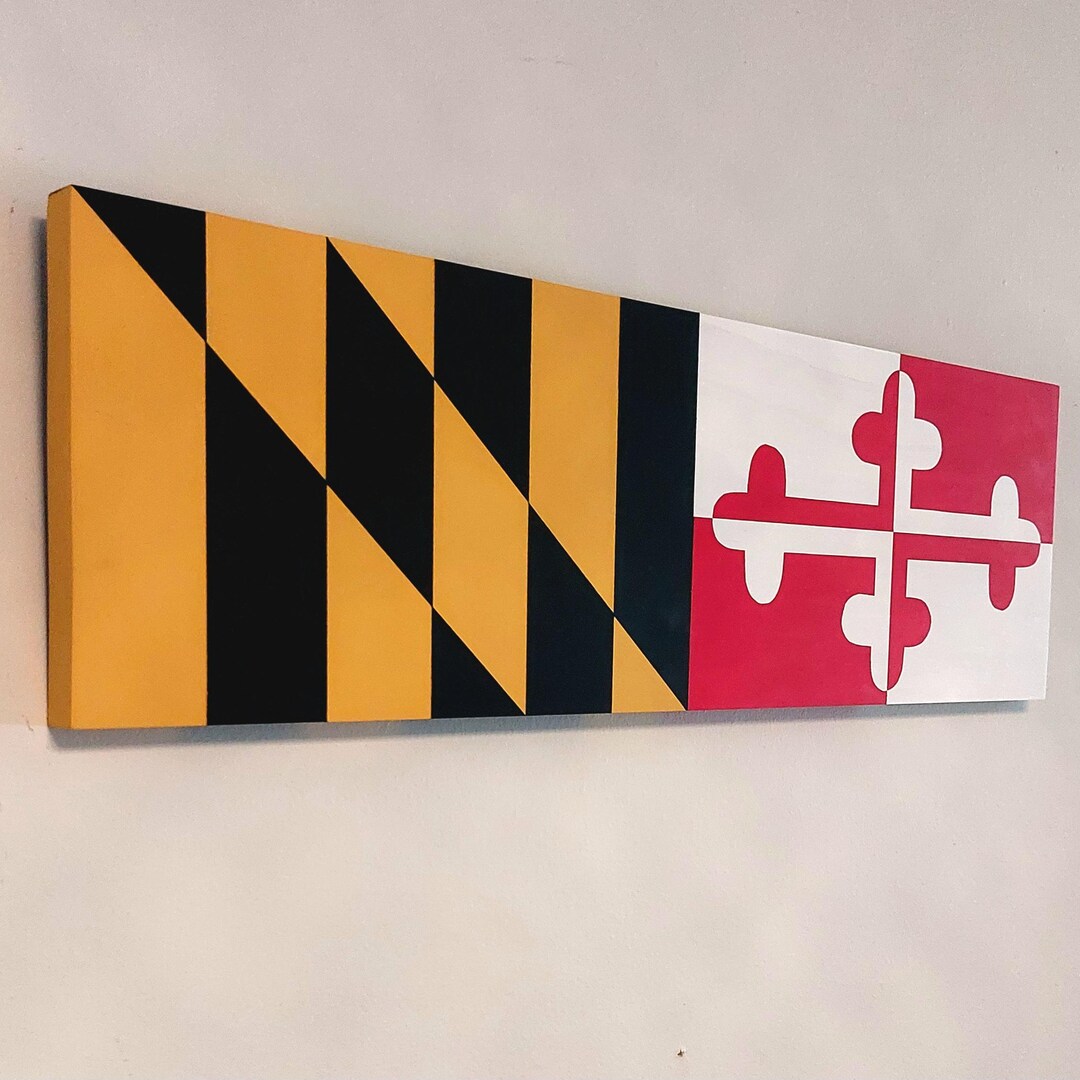 Maryland State Flag Wood Sign Art - Etsy